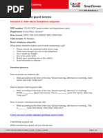 Standard Telephone Etiquette in Hotels For Staff | PDF