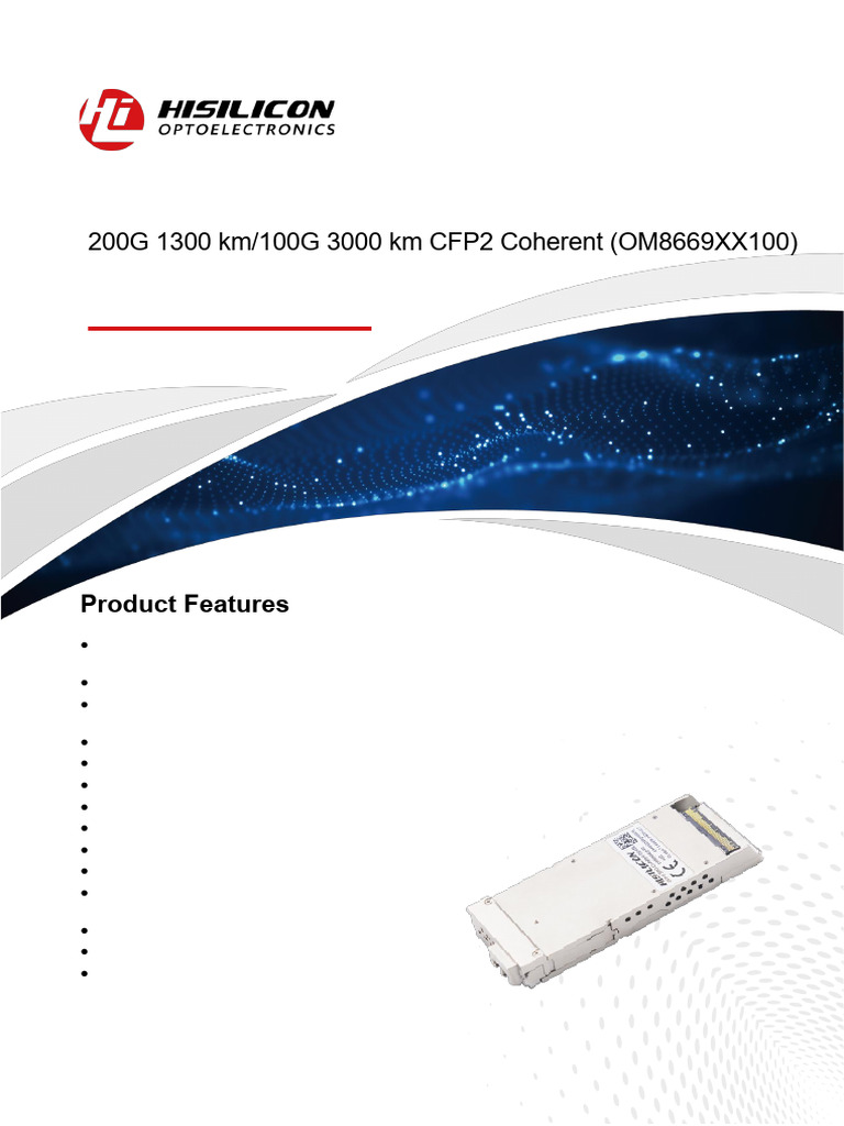 200G CFP2 Coherent OM8669XX100 Databrief Rev2-3 | PDF | Computer Engineering | Computing