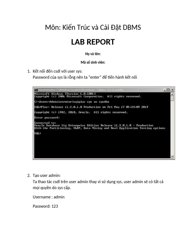 Lab Report Dbms | PDF