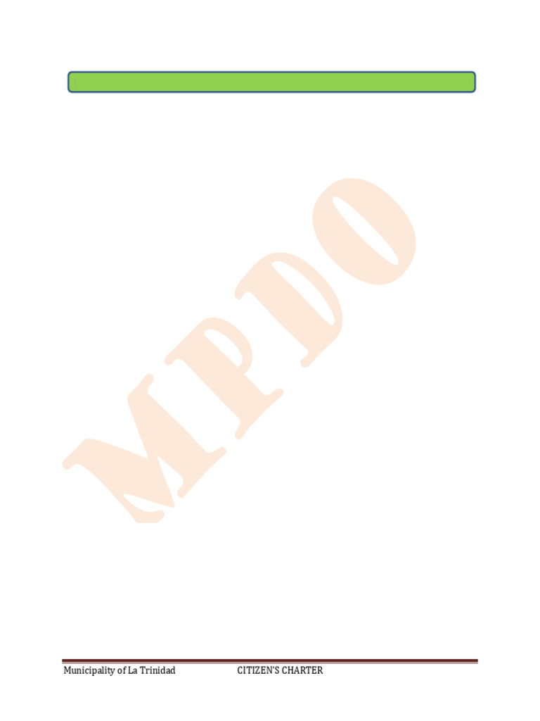 Citizens Charter Mpdo 2017 | PDF | Zoning