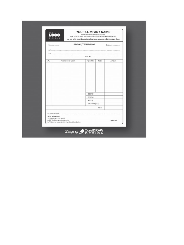 Cash Memo | PDF