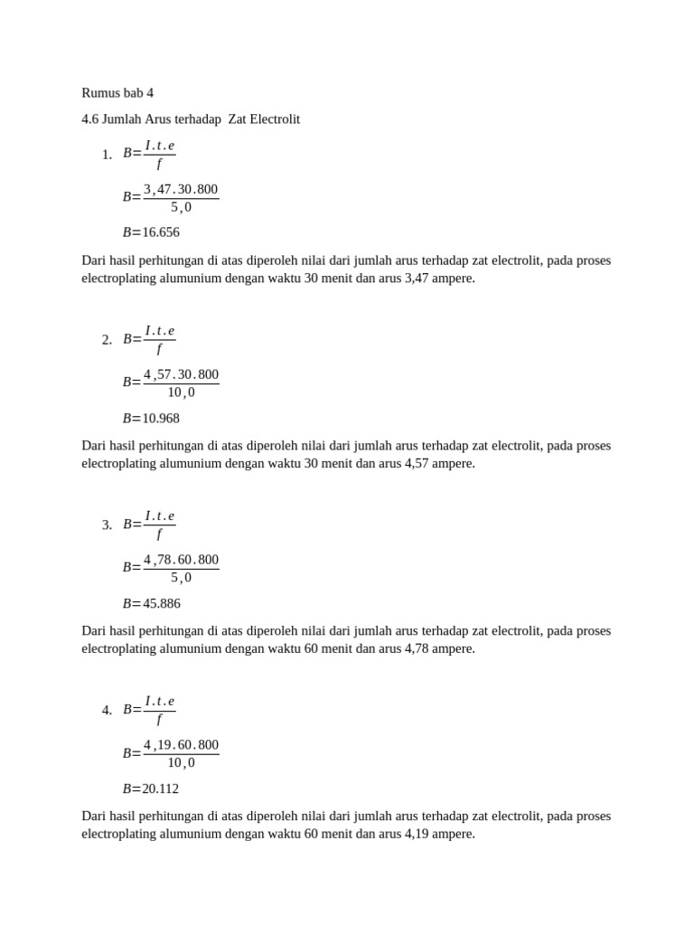 Arus dan Tahanan Termal Electroplating | PDF