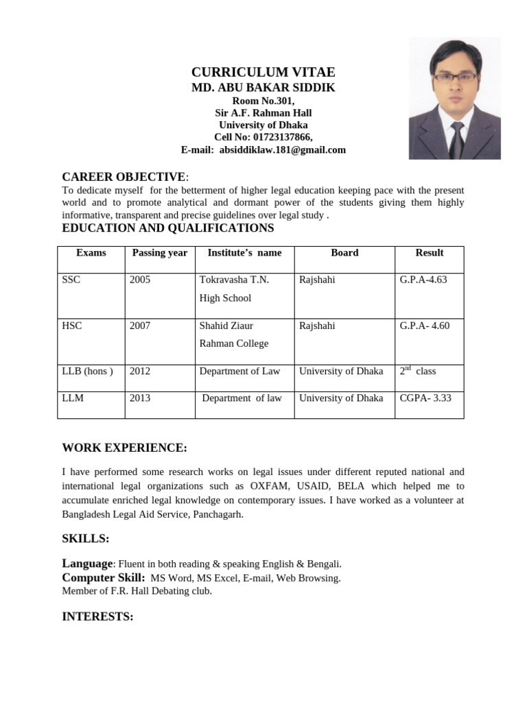 CV | PDF | Bangladesh