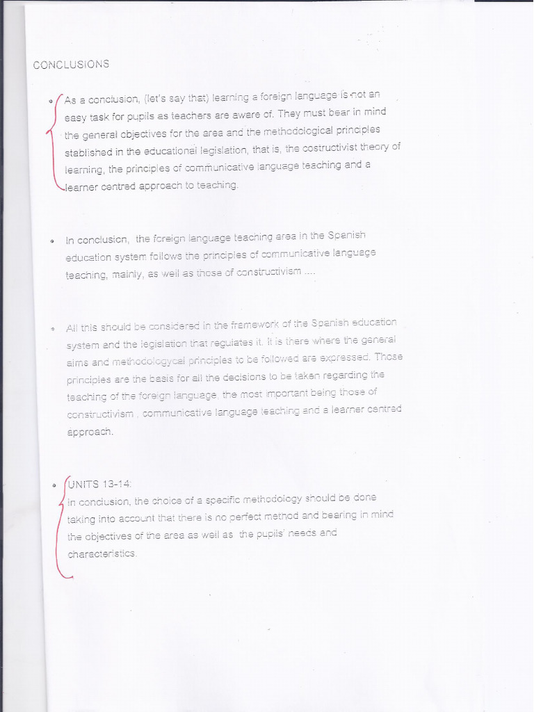 Conclusion Examples to Finish the Units | PDF