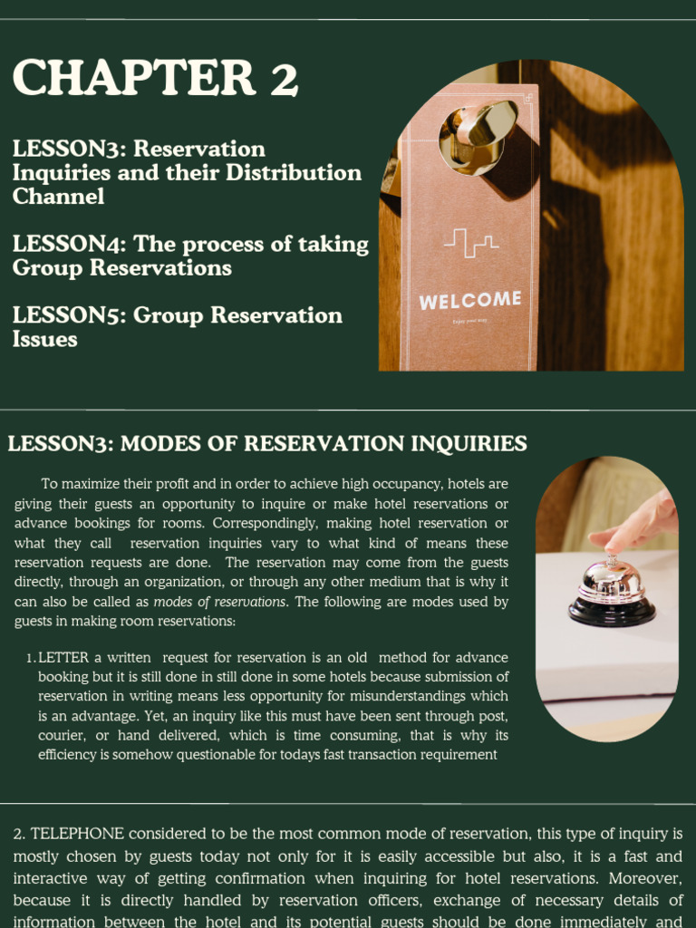Fos1 Chapter 2 Lesson3 5 | PDF | Hotel | Fax