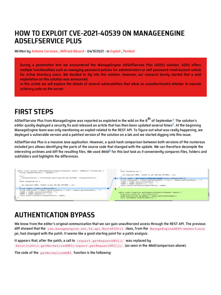 How To Exploit Cve 2021 40539 Pdf Java Programming Language