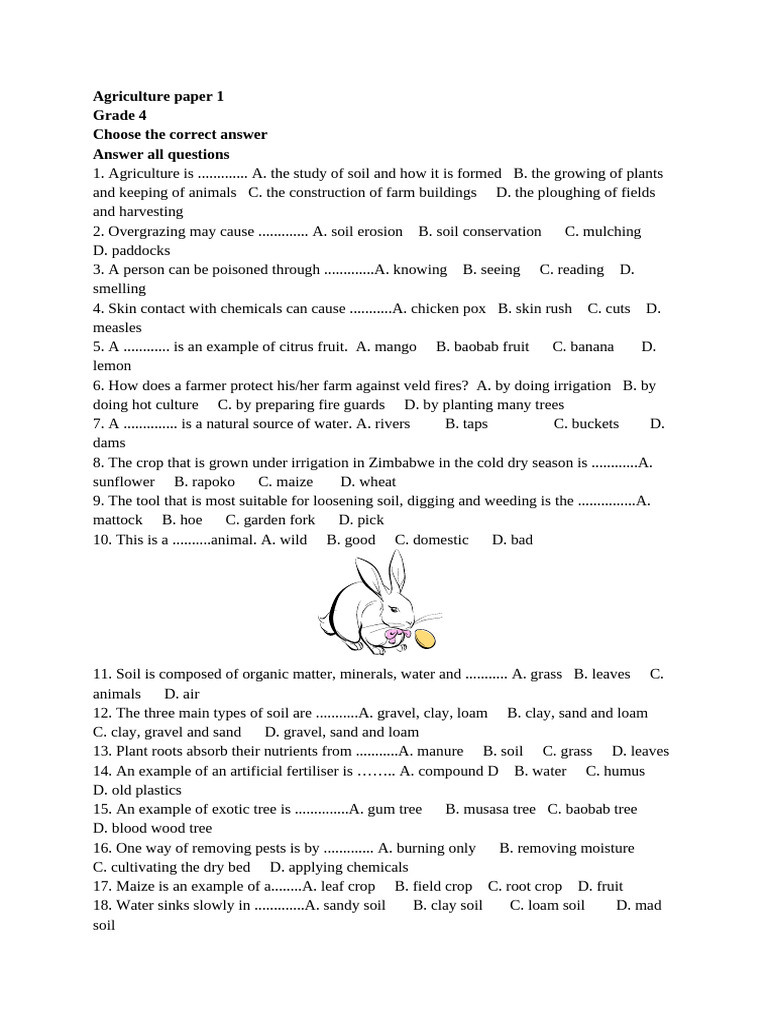 Grade 4 Agriculture Q&A Guide | PDF | Soil | Legume