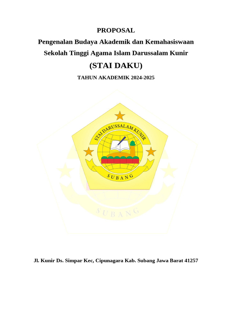 PROPOSAL PBAK 2024-2025 | PDF