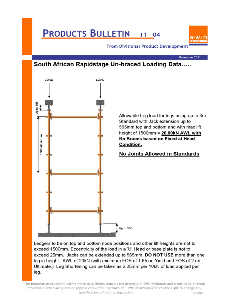 South African Rapidstage Load Data | PDF