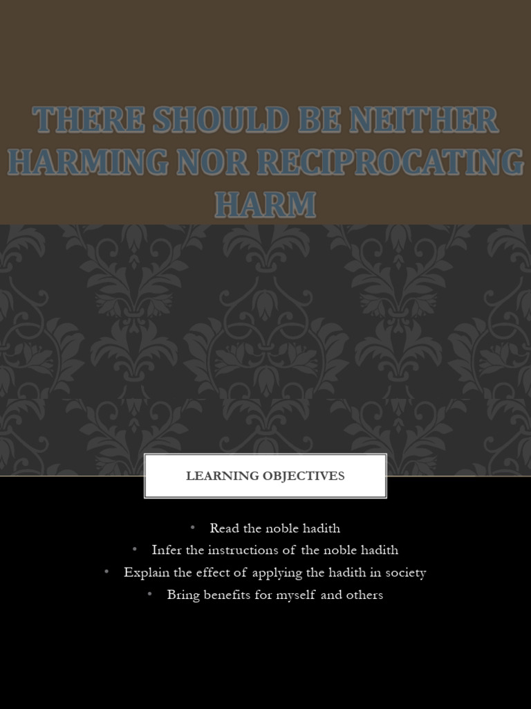 Understanding the Hadith on Harm | PDF | Hadith | God In Islam