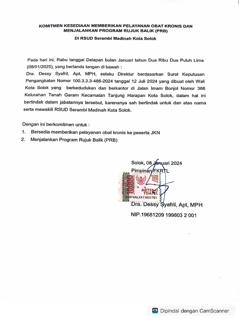 Komitmen Menjalankan Obat Kronis Dan PRB | PDF