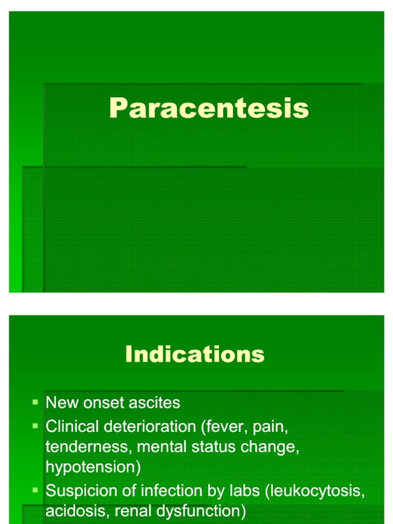Paracentesis | PDF | Science & Mathematics