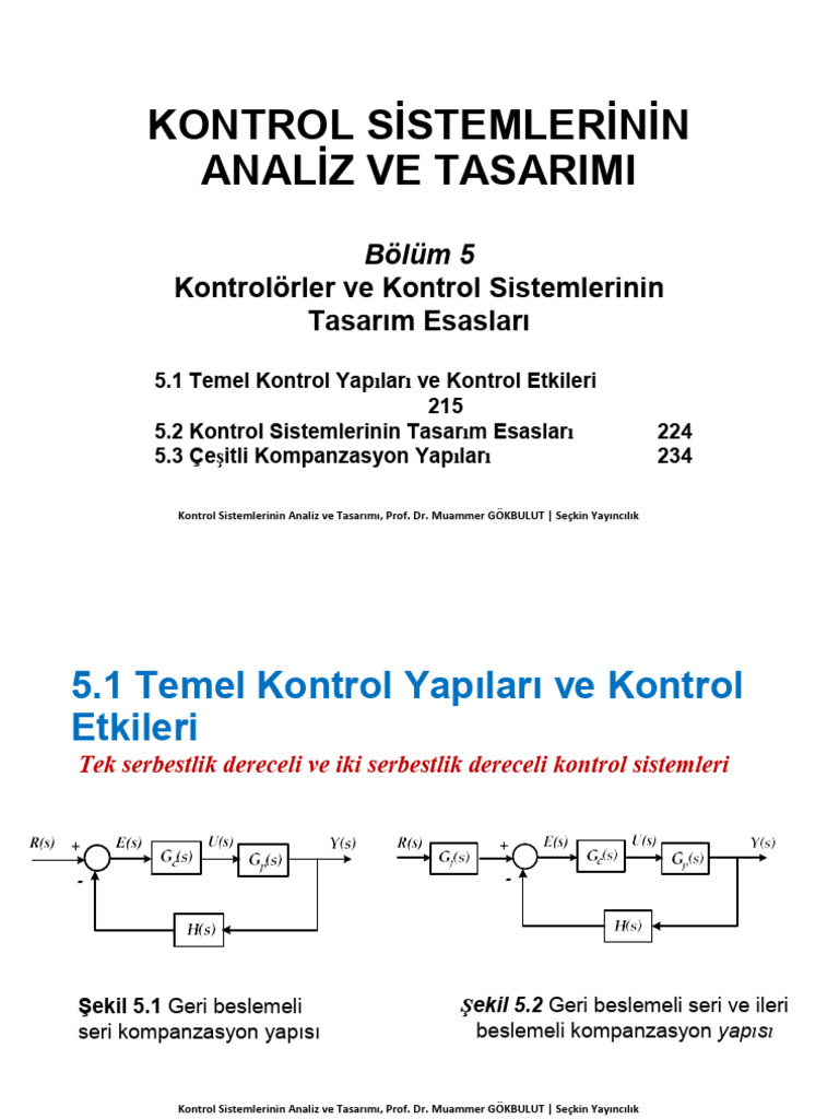 Kontrol Sistemleri Ders Notu Bolum05 | PDF