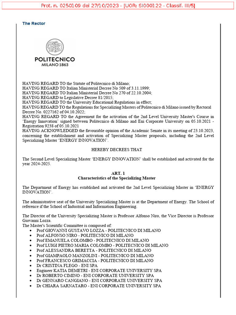 Bando ENG MU2 Energy Innovation | PDF | Academic Degree | Renewable Energy