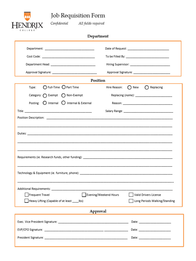 Job Requisition Form | PDF