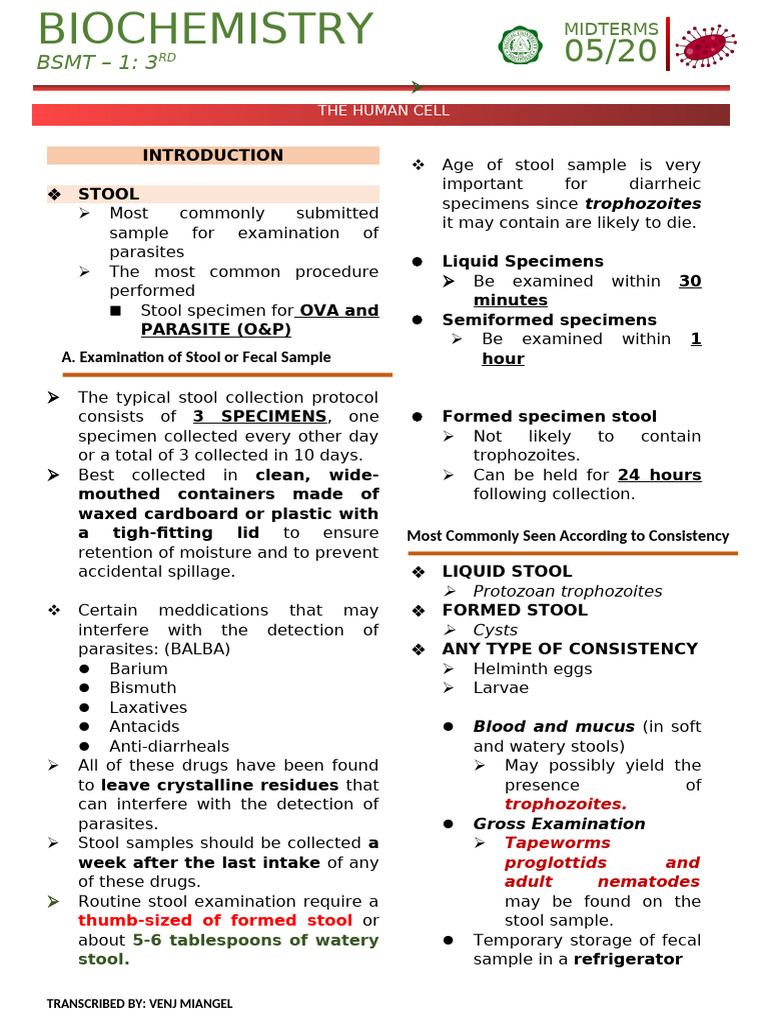 Clinical Parasitology Laboratory | PDF | Medical Specialties | Parasitology