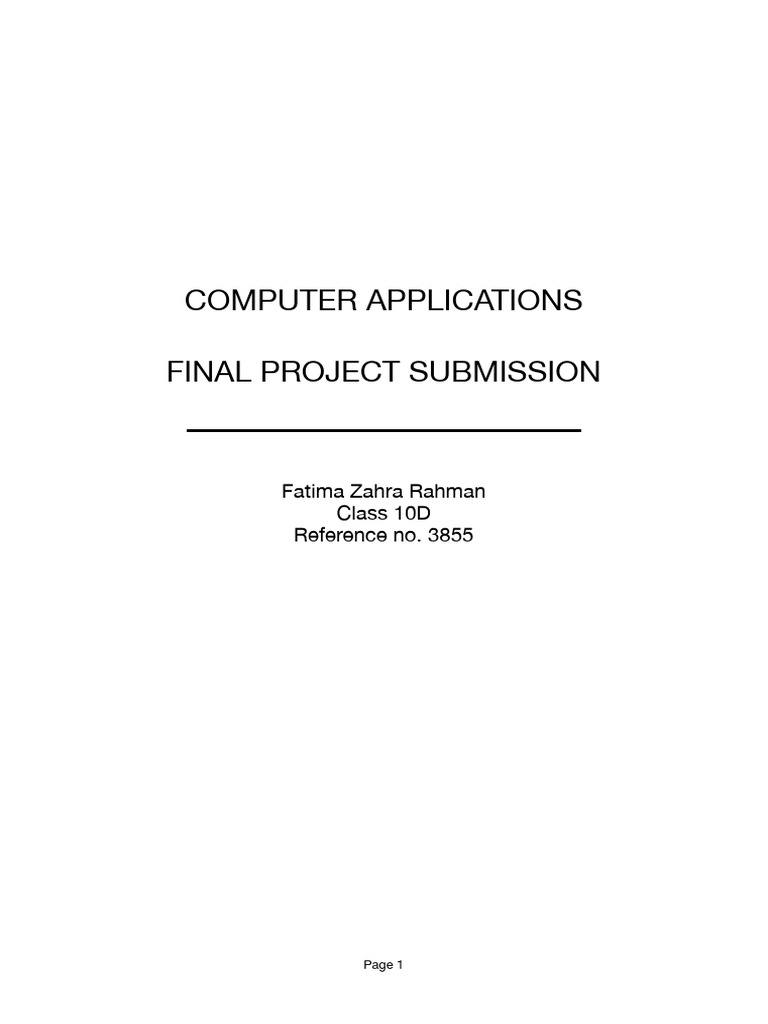FatimaZRahman_Computers_Project | PDF | Parameter (Computer Programming) | Integer (Computer ...