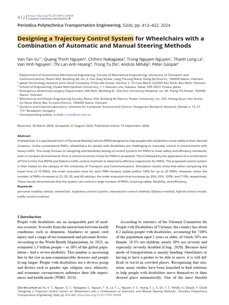 Simulation System of Electric-Powered Wheelchairs | PDF | Wheelchair ...