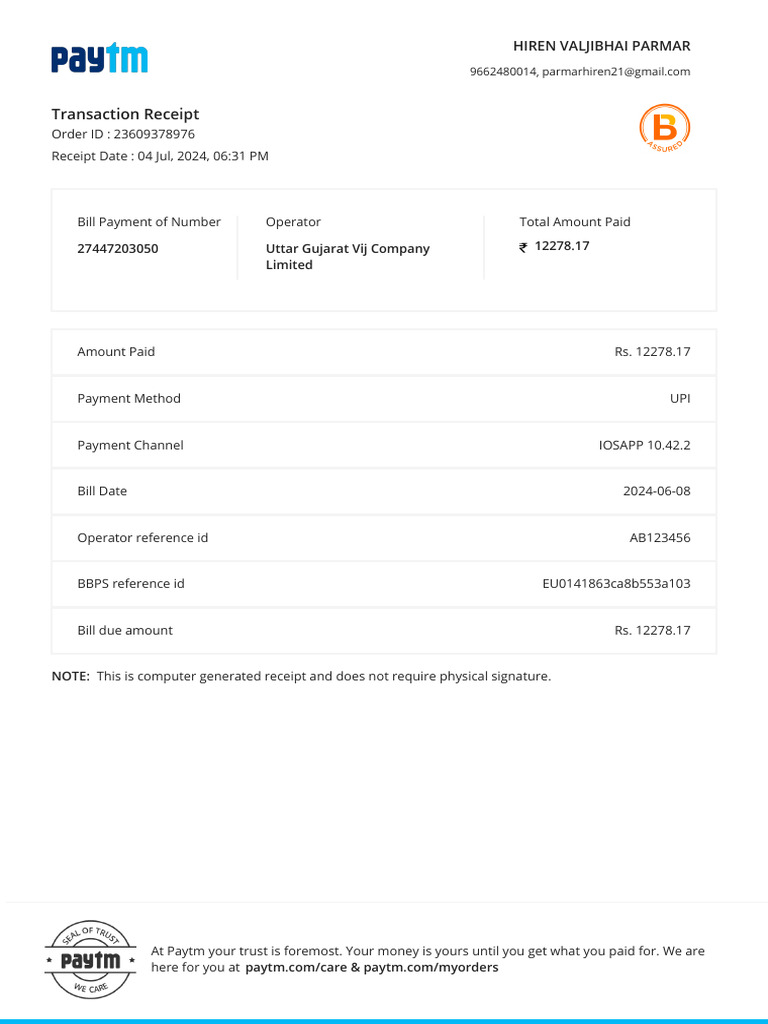 Light Bill | PDF