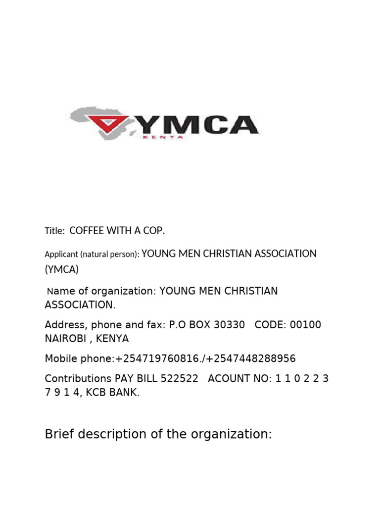 Coffee with a Cop: YMCA Youth Empowerment | PDF