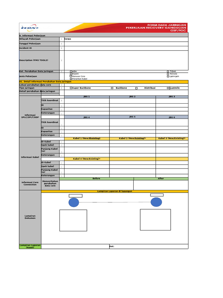 FORM PERUBAHAN DATA JARINGAN | PDF