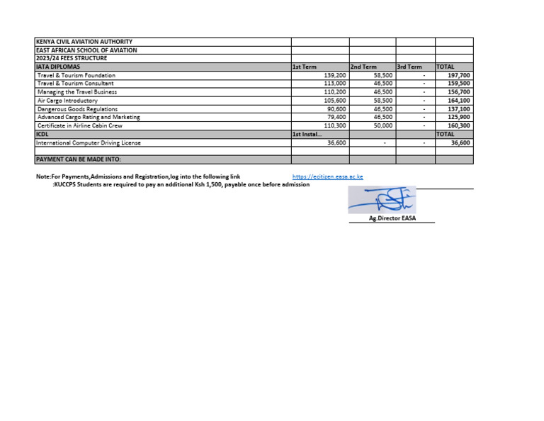 IATA Courses Revised Fee Structure 2023-2024. | PDF