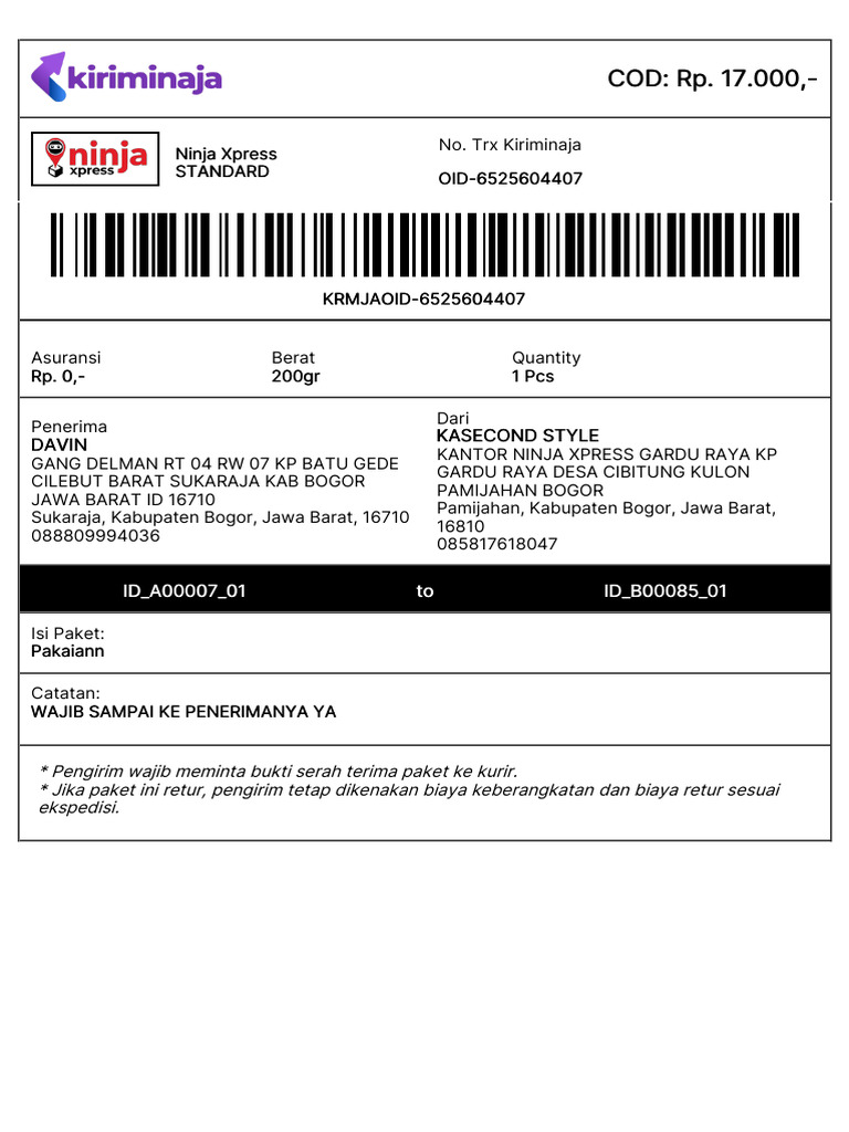 KASECOND STYLE To DAVIN 13 Januari 2025 | PDF