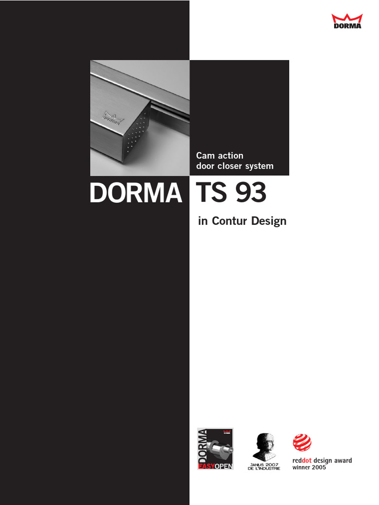 DORMA KABA 2233_TS93-DATASHEET | PDF | Door | Electrical Engineering