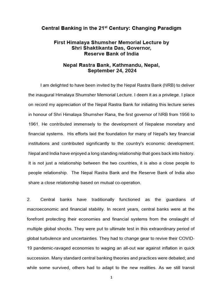 Central Banking's 21st Century Evolution | PDF | Central Banks ...