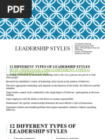 12 Leadership Styles Explained | PDF | Transformational Leadership ...