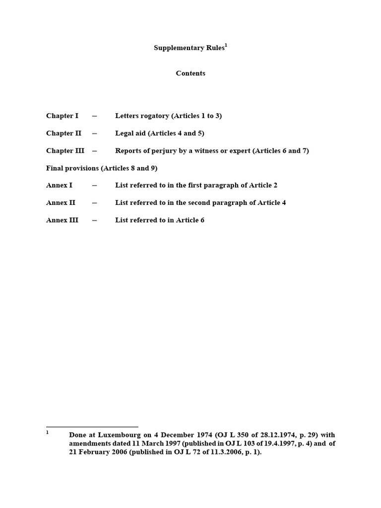 supplementary rules | PDF | Lawyer | Legal Aid