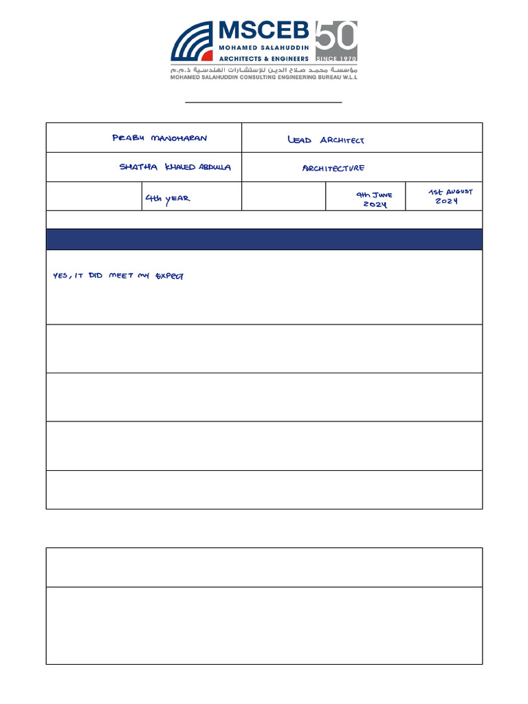 Trainee Exit Feedback Form | PDF