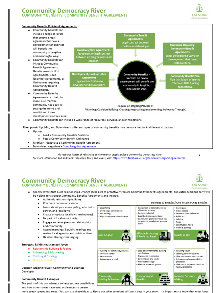 Community Benefits for Local Leaders | PDF | Employment | Collective ...