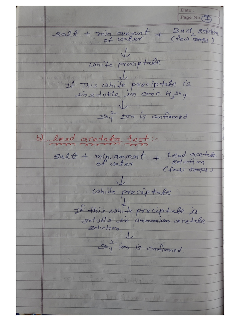 Salt Analysis Scheme | PDF