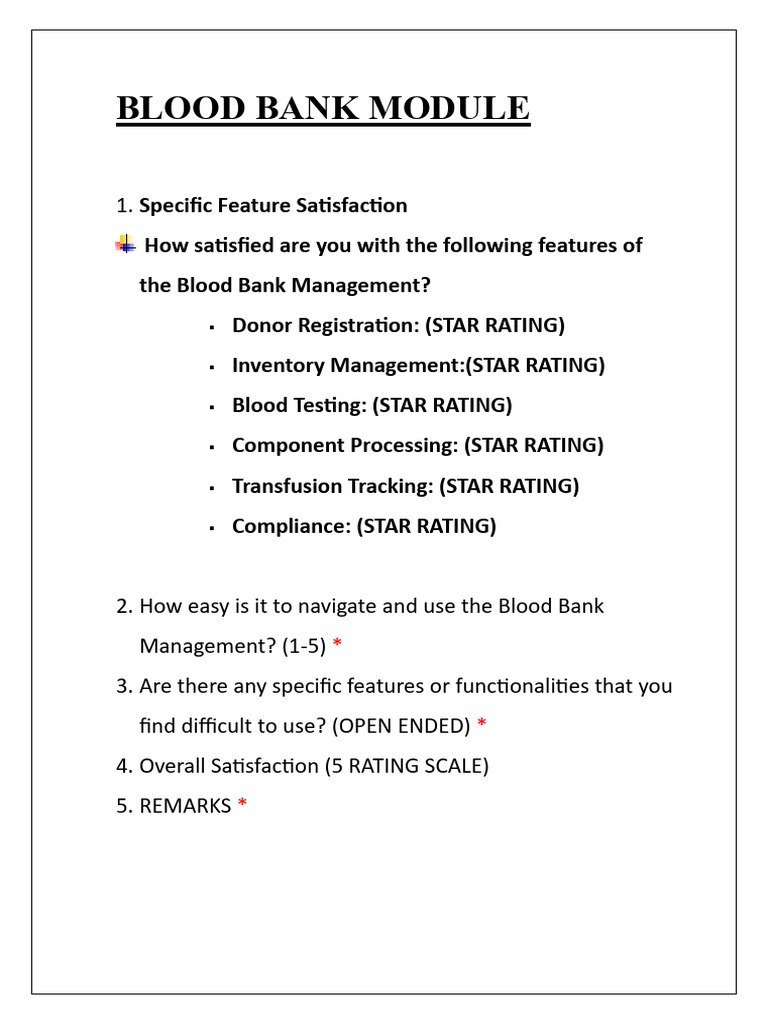 BLOOD BANK MODULE | PDF | Patient | Electronic Health Record