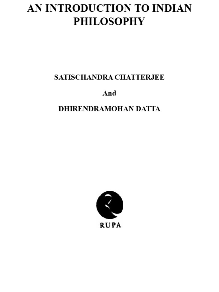 Chatterjee and Datta Introduction To Indian Philosophy in Brief | PDF