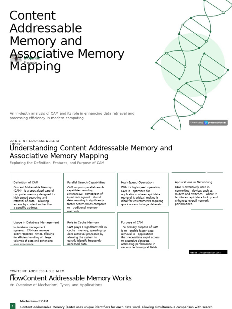 Content Addressable Memory and Associative Memory Mapping Analysis | PDF | Computing | Computer Data