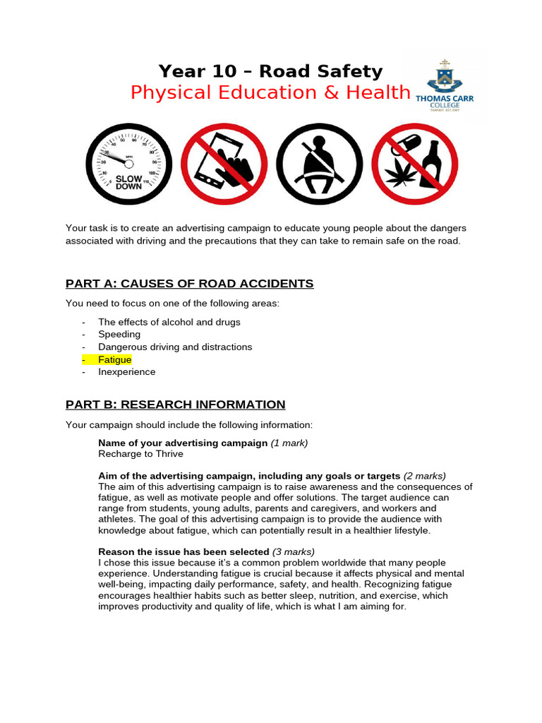 Road Safety Assessment | PDF | Road Traffic Safety | Sleep