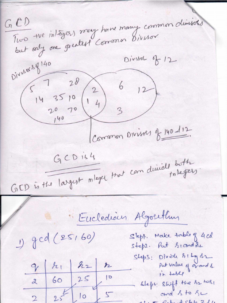 1 GCD XEuclidean and Modular Arithmatic | PDF
