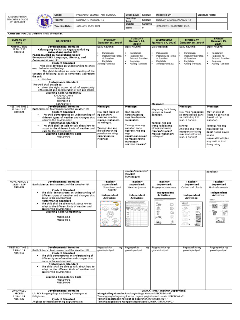 Tangub Q2 WK9 PM 2023 2024 | PDF | Learning Styles | Learning
