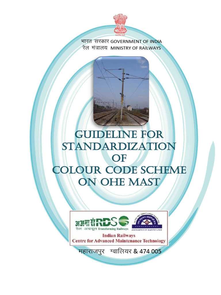 Guideline For Standardization For Colour Code Scheme On OHE Mast | PDF ...
