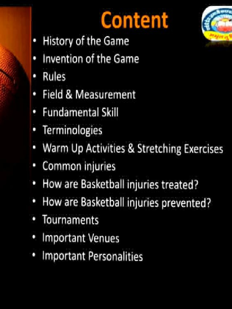 Basketball: History, Rules, Skills & Injuries | PDF | Sports