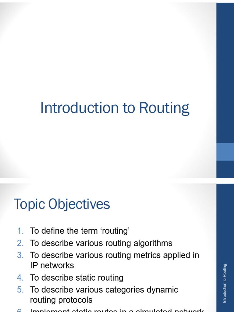 4 Introduction To Routing June23 | PDF | Routing | Computer Network