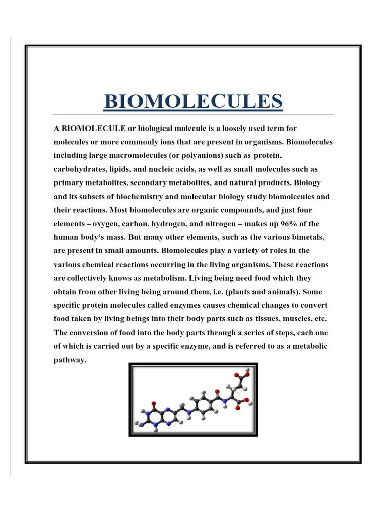 Biomolecules by Vishwas | PDF