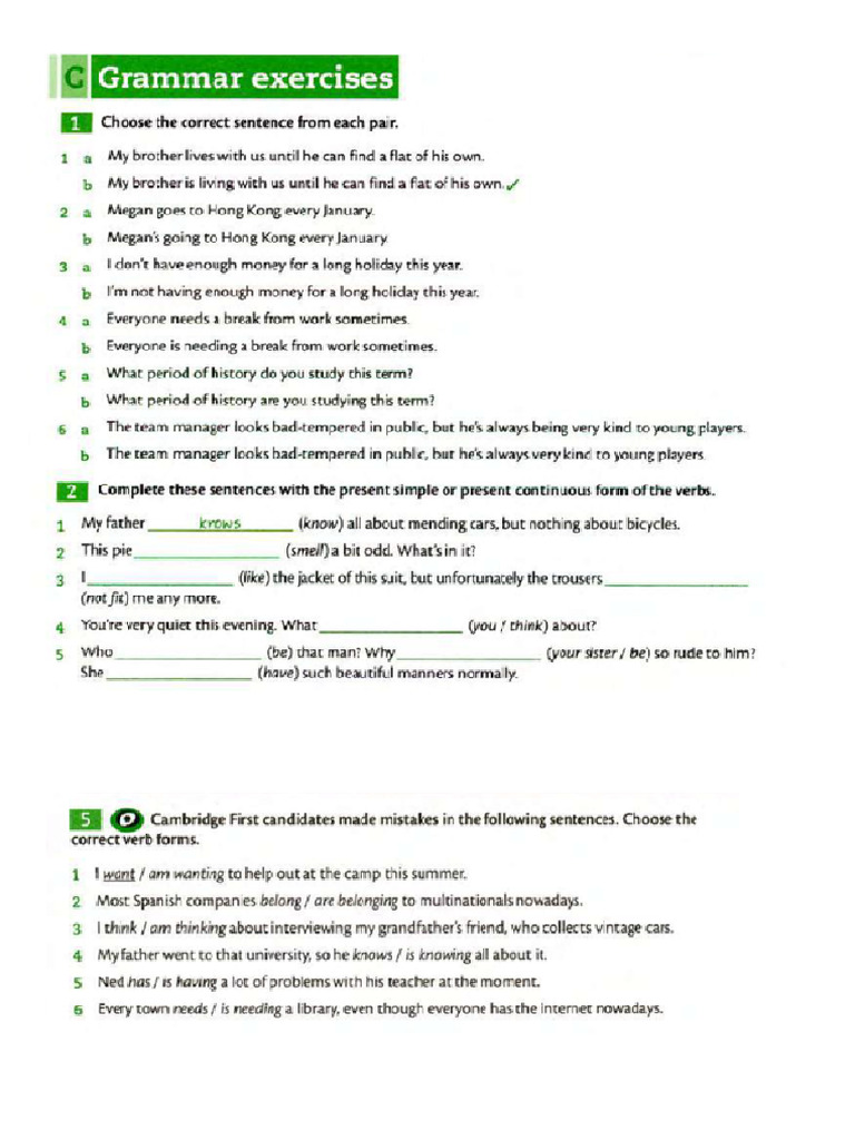 B2 Tenses Review | PDF