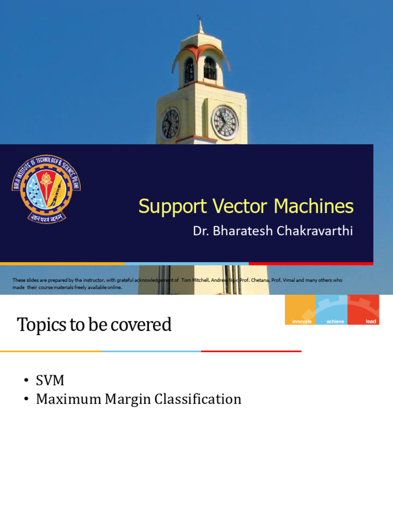 ML CS15 SVM | PDF | Support Vector Machine | Multivariate Statistics