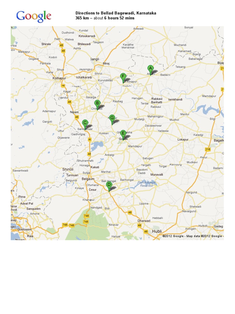 Athani, Karnataka To Bellad Bagewadi, Karnataka - Google Maps | PDF ...