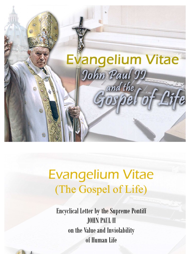 Evangelium_vitae the Dignity of Human Life | Wellness | Medical