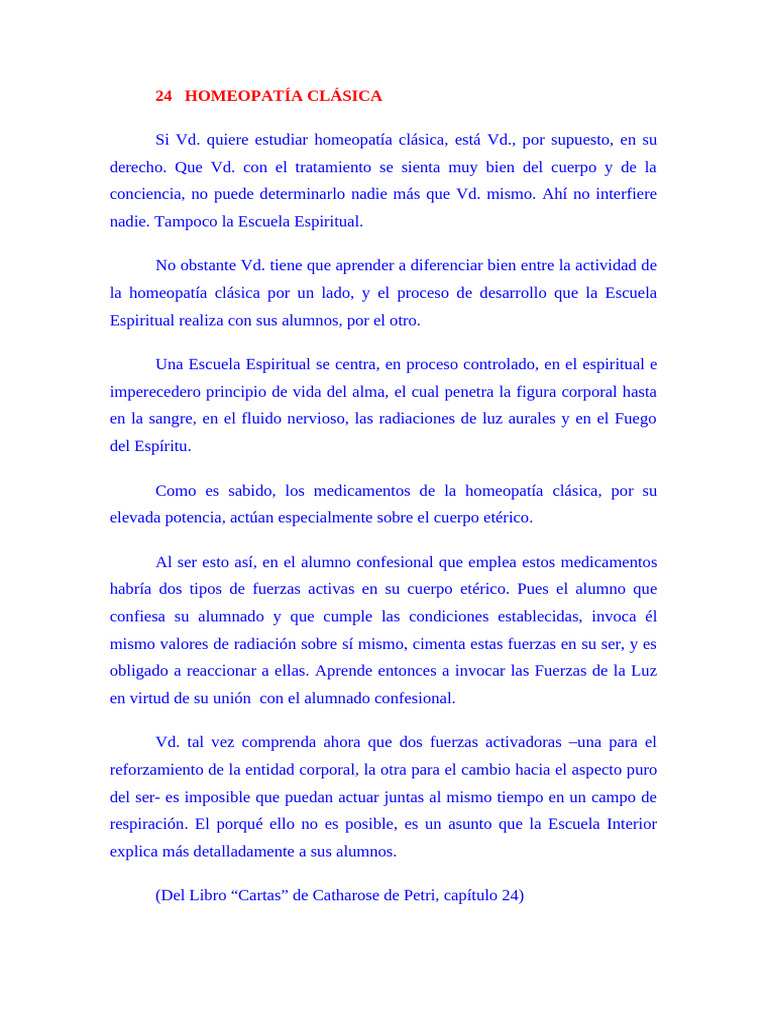 Homeopatía Clásica. | PDF