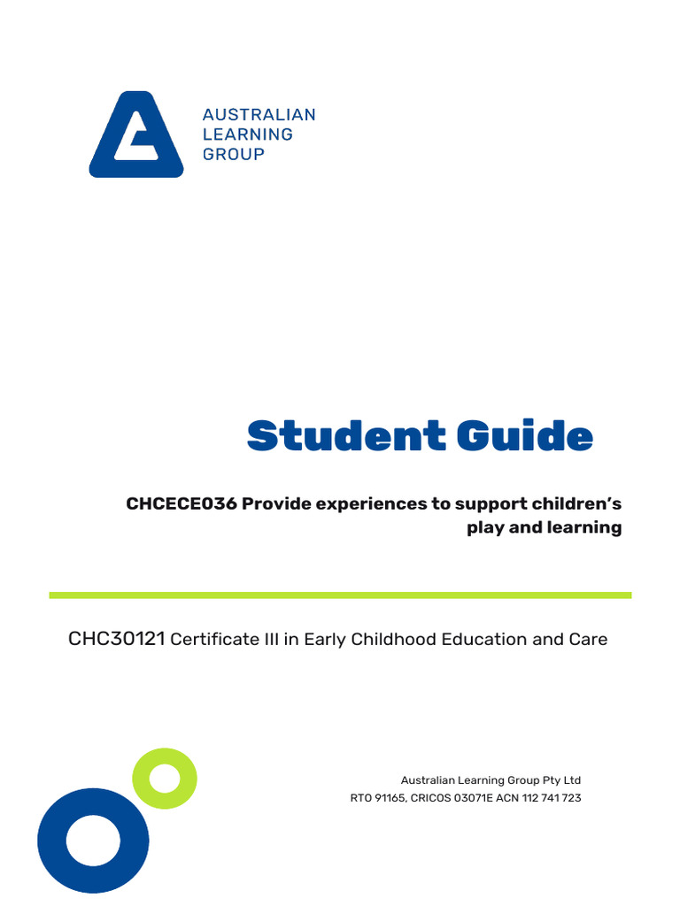 Student Guide-Chcece036-Chc30121-Cycle C-Rto Works-V3.0 2021 | PDF ...